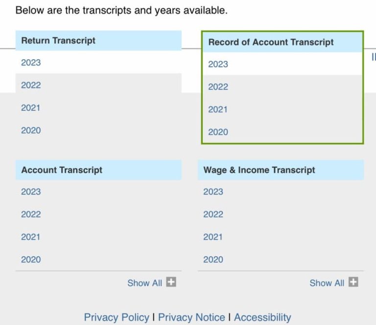 How to Read an IRS Account Tax Transcript: A Step-by-Step Guide ⋆ ...