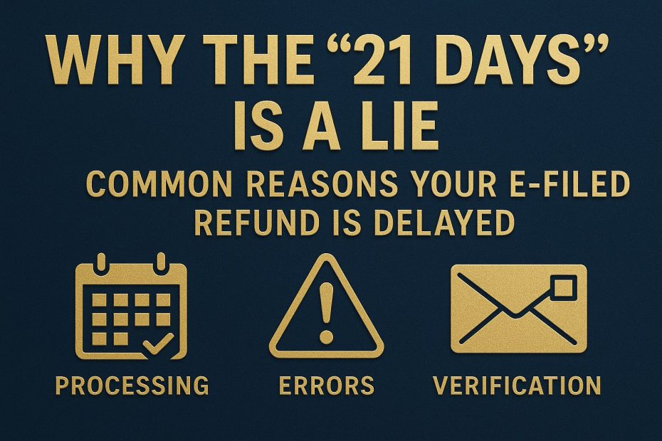 Why the "21 Days" Is a Lie: Common Reasons Your E-Filed Refund Is ...
