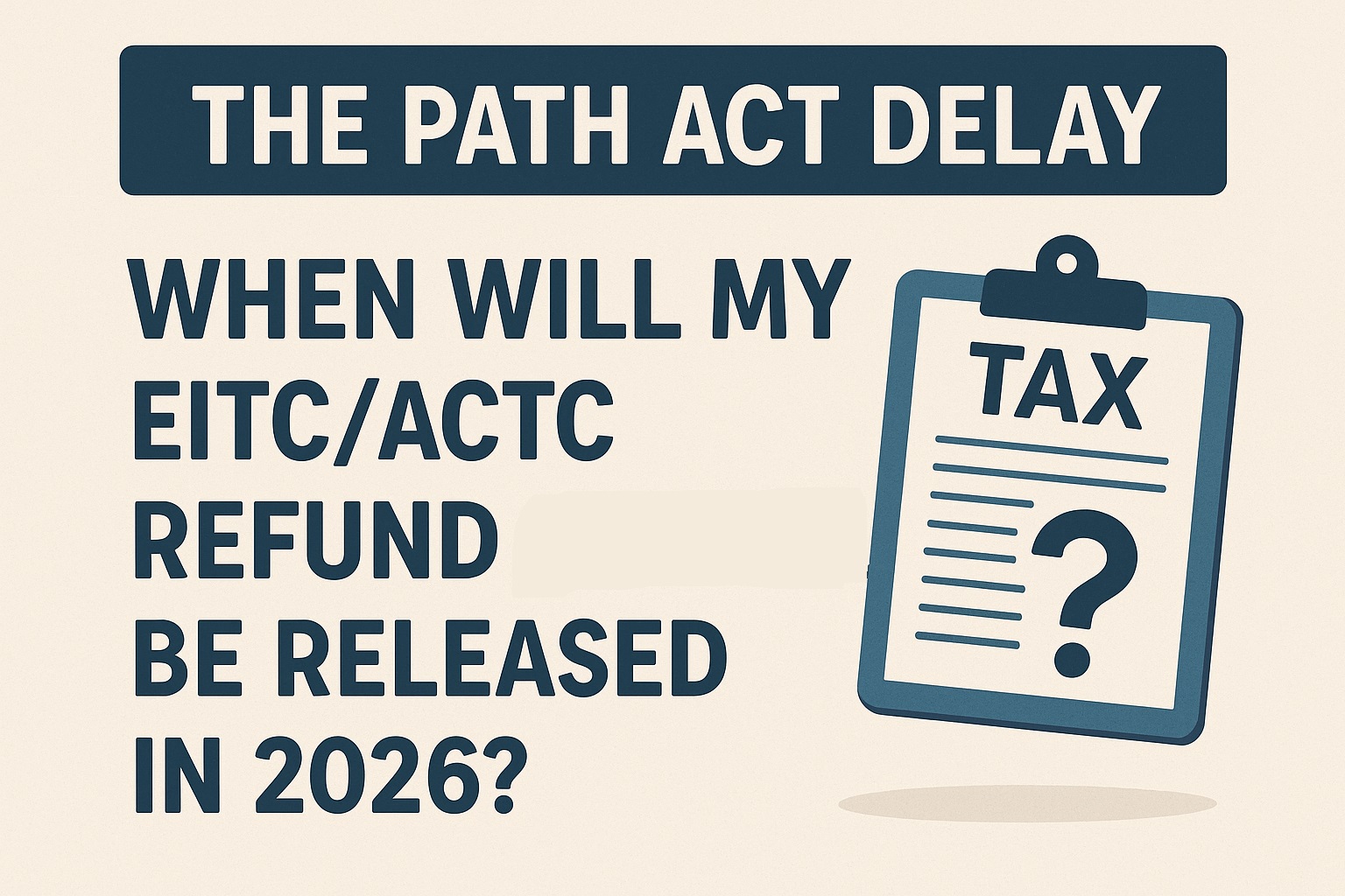 The PATH Act Delay: When Will My EITC/ACTC Refund Actually Be Released ...