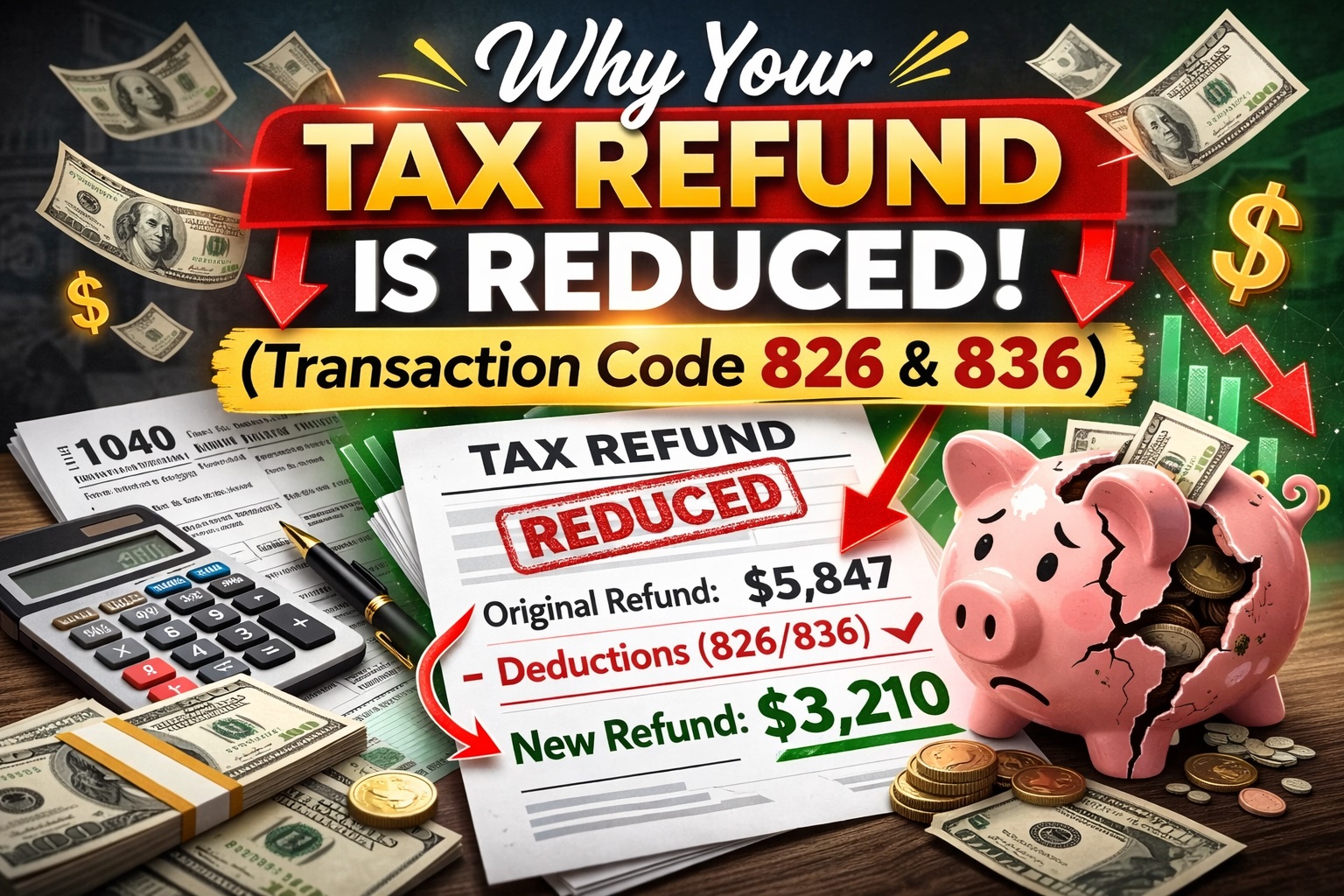 Why Your Tax Refund Is Reduced (Transaction Code 826 & 836) ⋆ ...