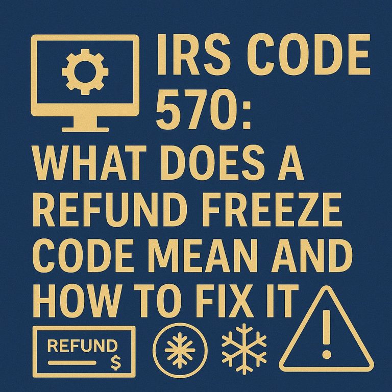 IRS Code 570: What Does a Refund Freeze Code Mean and How to Fix It? ⋆ ...