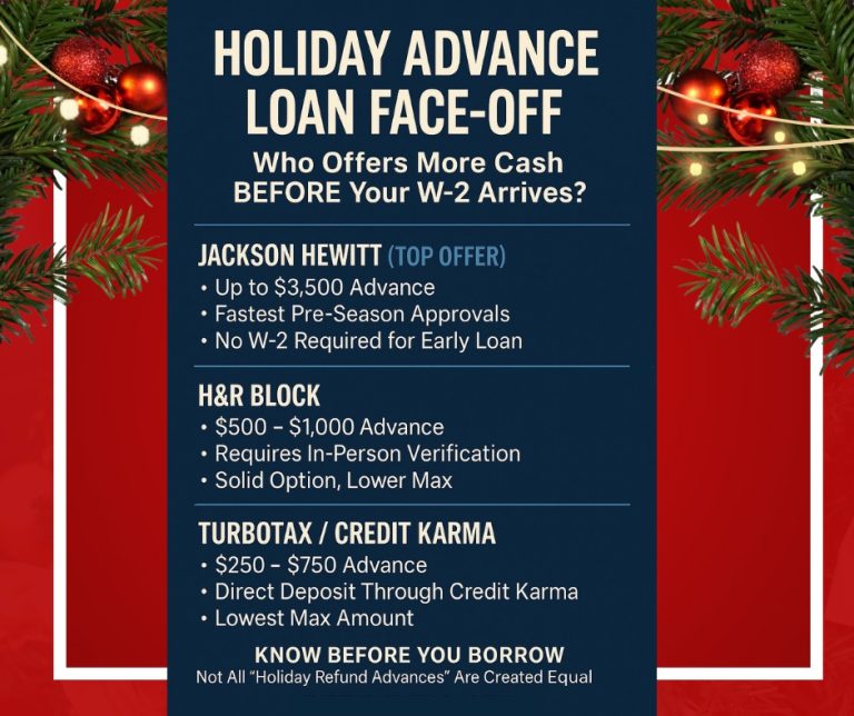 Holiday Advance Loan Face-Off: Who Offers More Cash Before Your W-2 ...