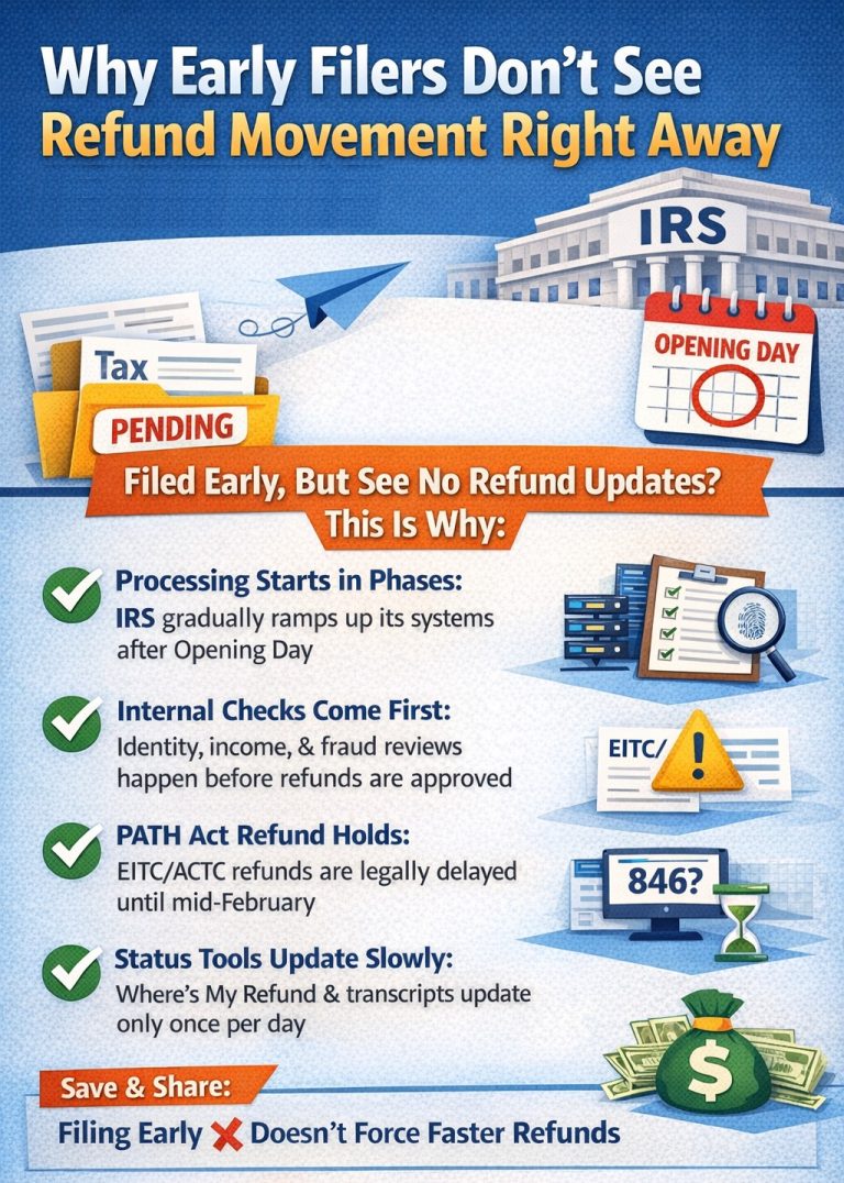 Why Most Early Filers Don’t See Refund Movement Right Away ⋆ RefundTalk.com